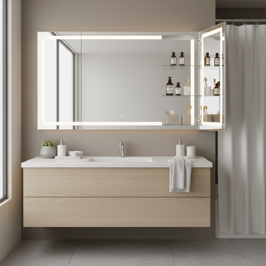 Miroir Armoire : Le Choix Astucieux pour Sublimer Votre Salle de Bain
